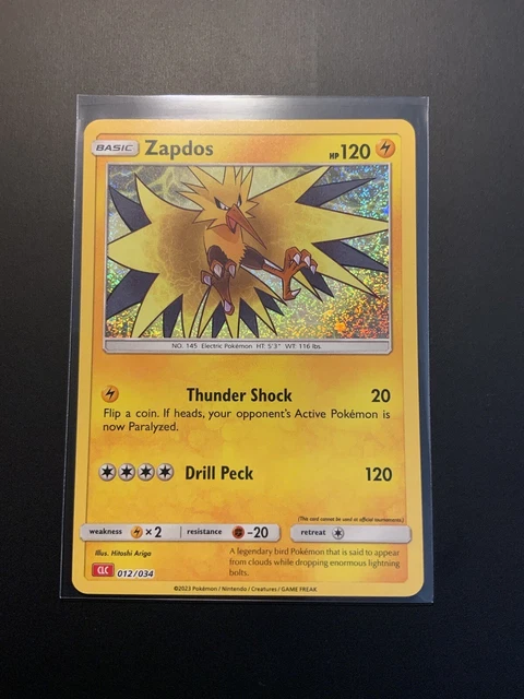 CARTE POKÉMON 012/034 Zapdos Classic Collection Box Holo Neuf Anglais ...