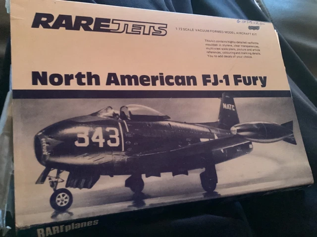 VINTAGE RARE JETS vacuform North American fj 1 fury rareplane model kit ...