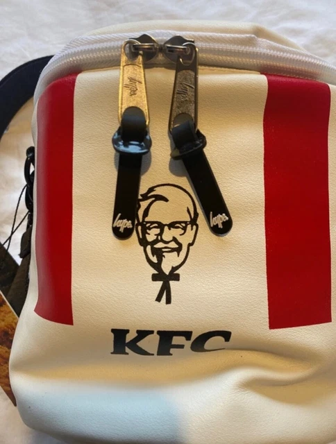 HYPE X KFC Chicken PVC Iconic Logo Bucket Shoulder Bag New White Red £ ...