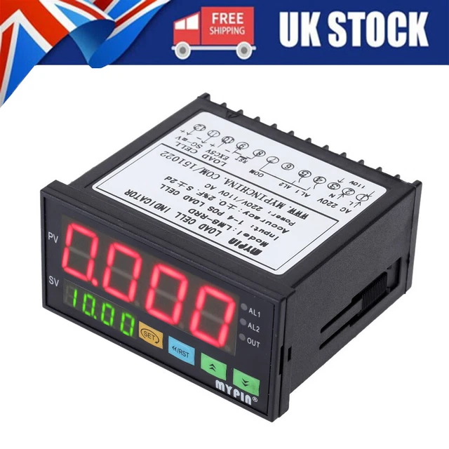 DIGITAL WEIGHING CONTROLLER Load Cell Indicator 2 Relays Output LM8-RRD 110/220V £61.55 ...