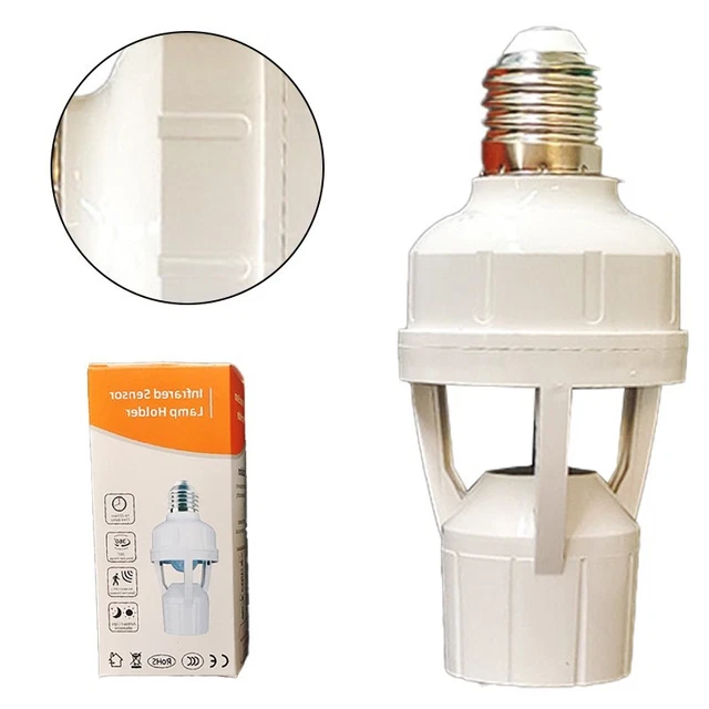 ENERGY SAVING E27 PIR Sensor Lamp Holder with For Automatic LED Switch ...