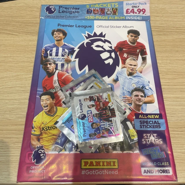 PREMIER LEAGUE 2024 Panini Sticker Collection Starter Pack Only (Album ...
