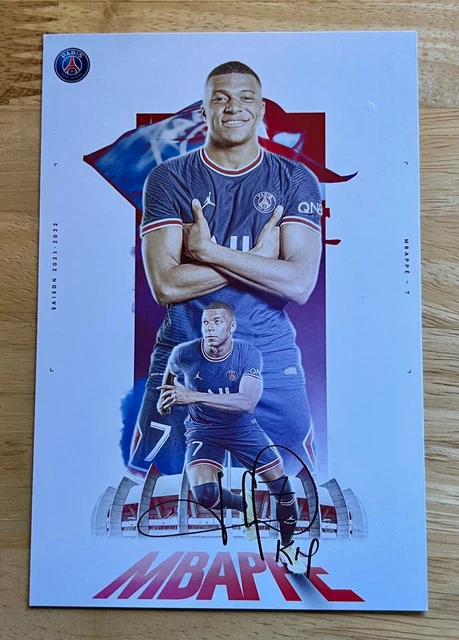 RARE KYLIAN MBAPPE, Paris St Germain, Official 21/22 Club Card, Pre ...