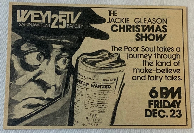 1977 WEYI TV Ad ~ The Jackie Gleason Noël Show EUR 6,52 - PicClick FR