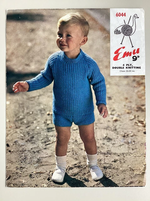 ORIGINAL VINTAGE EMU Knitting Pattern For Childs Shorts & Jumper £2.00 ...