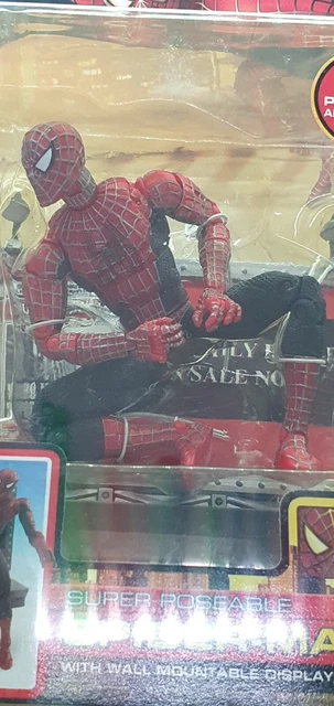 SPIDERMAN WALL MOUNTABLE Display Spider-Man 2 Movie Figure NIB 2004 ...