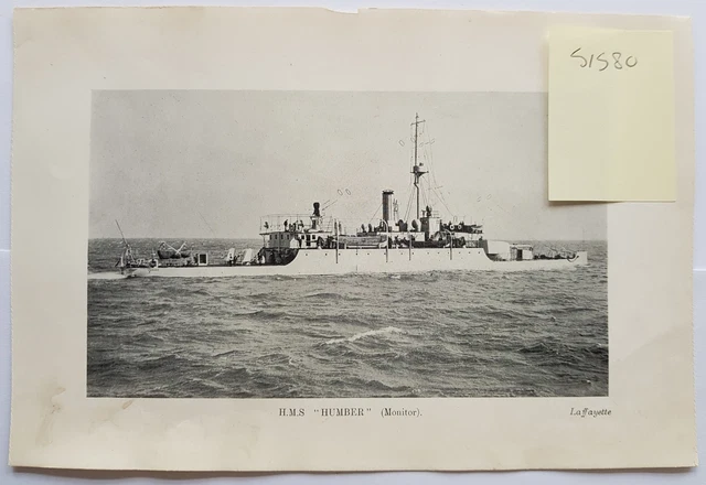 CRIBB WW1 WARSHIP Monitor 1915 Photo Print HMS Humber Cruiser HMS ...