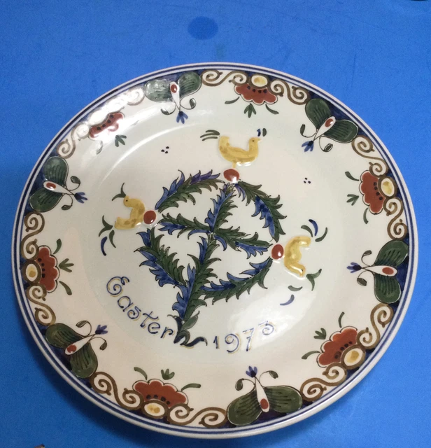 ROYAL DELFT DE Porceleyne Fles 1973 Easter Wall Plate Handpainted ...