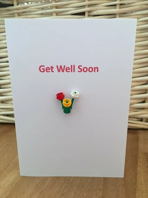LEGO GET WELL Soon or Happy Birthday Card - Fleurs - Jolie Sweet ...