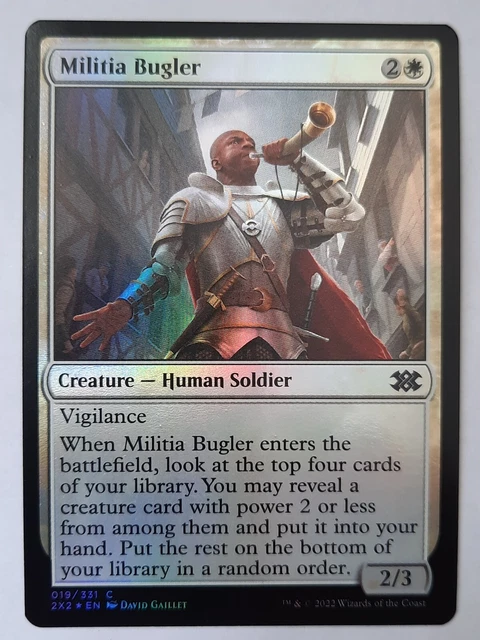 MTG 2022 DOUBLE Masters MILITIA BUGLER 019/331 feuille M/NM EUR 1,10 ...