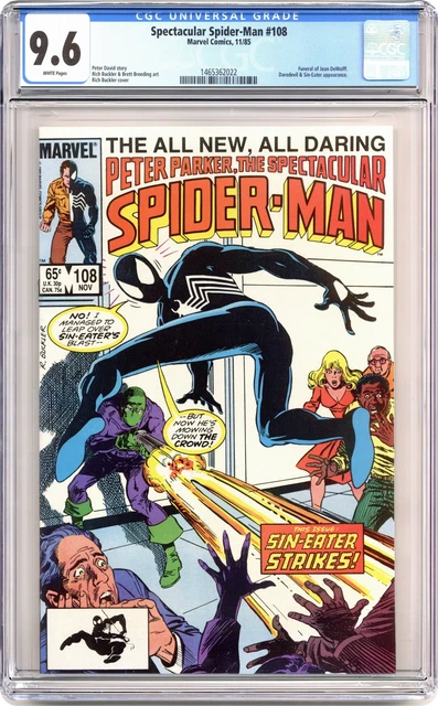 SPECTACULAR SPIDER-MAN PETER Parker #108 CGC 9.6 1985 1465362022 $70.00 ...