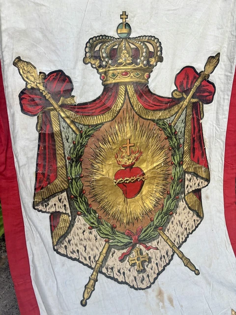 GRANDE BANNIÈRE PROCESSION Religieuse Rex Sum Ego Rouge EUR 50,00 ...