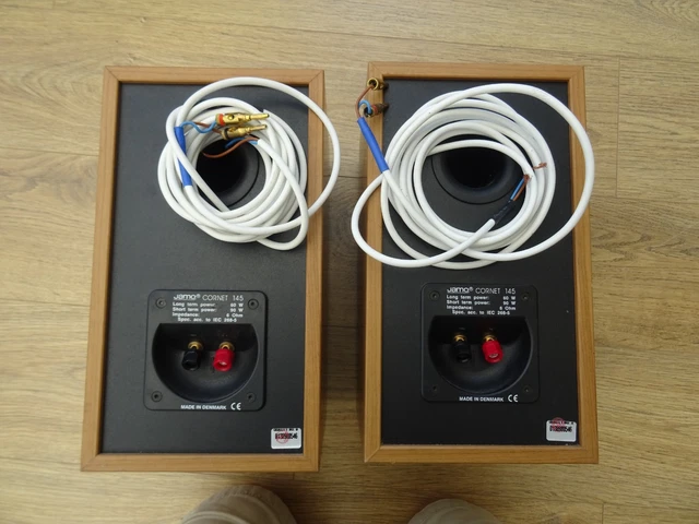 JAMO CORNET 145 2-Way Bookshelf Speakers, 60W RMS, 90W Peak, 6Ω, Beech ...