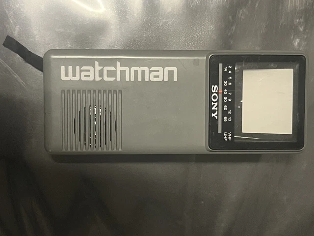 VINTAGE SONY WATCHMAN Handheld Portable TV VHF UHF Tested & Working FD ...