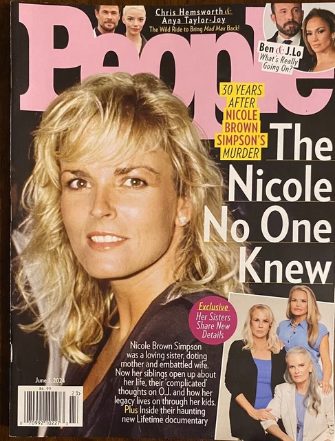 PEOPLE MAGAZINE JUNE 3, 2024 Nicole Brown Simpson/ J.Lo 2 Different ...
