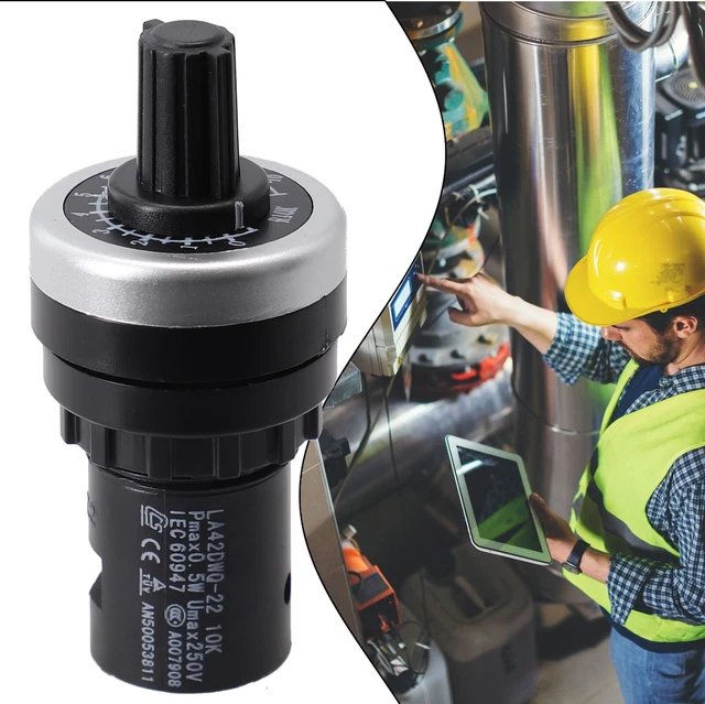 VERSATILE PANEL MOUNT VSD/VFD Rotary Potentiometer with 10K Resistance ...