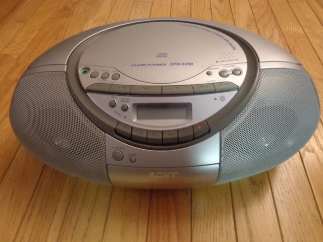 VINTAGE SONY CFD-S350 AM/FM Stereo Cassette/CD/Player/Recorder/Boombox ...