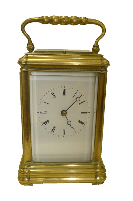 ANTIQUE GORGE CASED 8-day French Carriage Clock BELL STRIKING ...