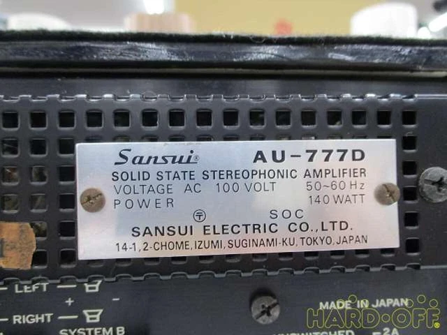 SANSUI AU-777D STÉRÉO Amplificateur Intégré Transistor Noir 1969 Vintage EUR 705,80 - PicClick FR
