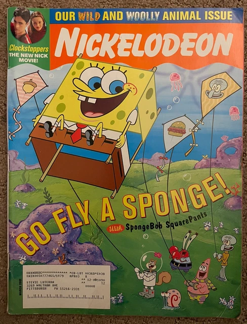 NICKELODEON NICK MAGAZINE SpongeBob Lost in Time March 2006 3D version ...