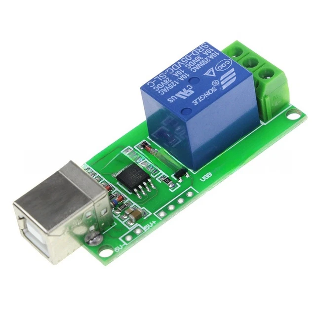USB CONTROLLED RELAY Module 1 Channel 5V HID and Play for Commercial ...