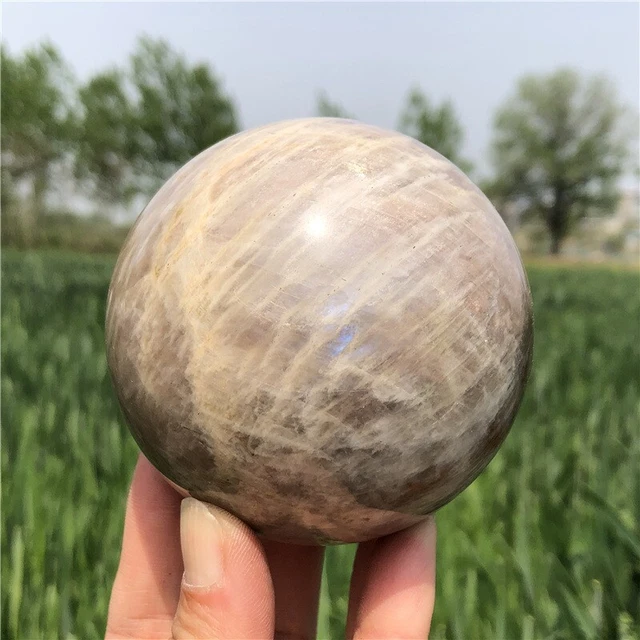 0.71KG NATURAL MOONSTONE Stone crystal Ball Quartz Crystal Sphere Reiki ...