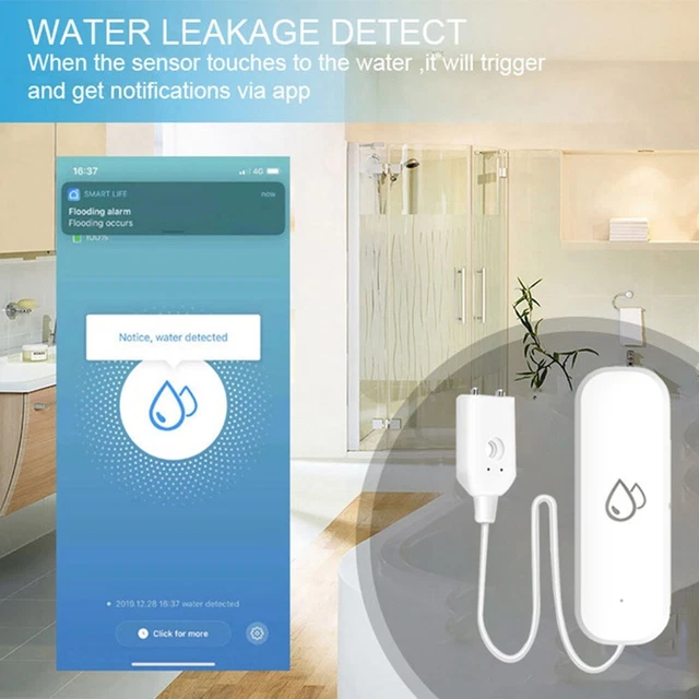 WIRELESS WATER LEAK Detector for Tuya Smart Home Quick Reaction and ...