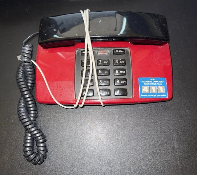 VINTAGE RADIO SHACK Tudor Fashion Fone Telephone Model No. 43-818 Red ...