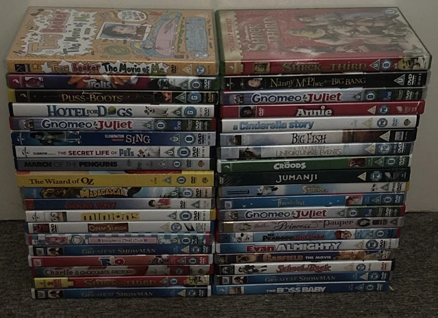 LARGE KIDS DVD bundle Children’s Movies Job Lot $27.75 - PicClick CA