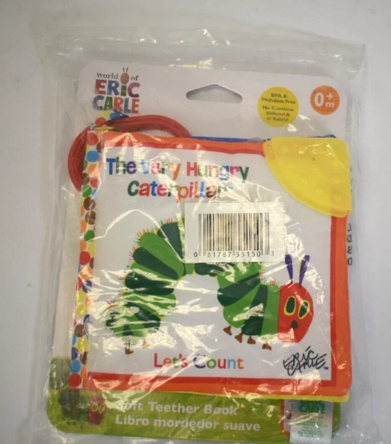 WORLD OF ERIC Carle The Very Hungry Caterpillar Soft Teether Book For ...