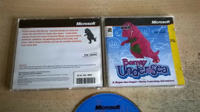 BARNEY UNDER THE SEA - 1997 7. Stufe Microsoft PC SPIEL - JEWEL CASE ...