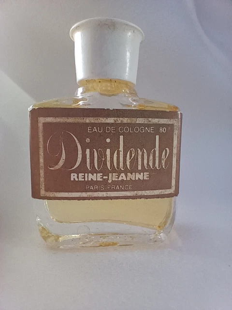 MINIATURE PARFUM ANCIENNE Dividende Reine Jeanne Pleine Eau De Cologne ...