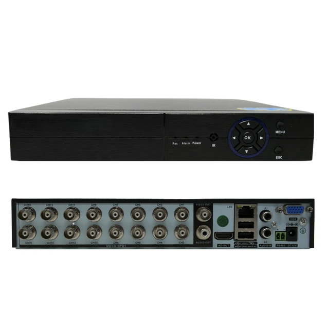 DVR 16 CANALI analogico AHD digitale ibrido 2 MPX CLOUD P2P APP XMEYE ...