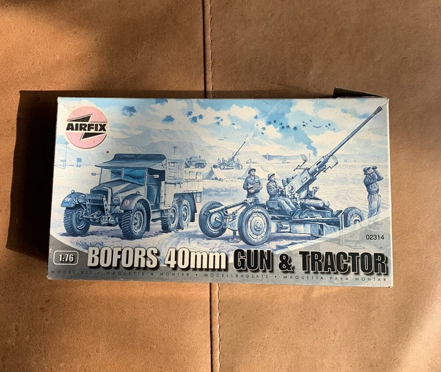 VINTAGE AIRFIX BOFORS 40MM GUN & TRACTOR MODEL KiT 1.76 FROM 1970’S NEW ...