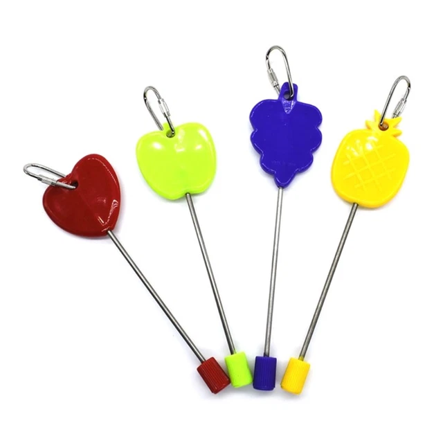 STAINLESS STEEL HOLDER Fruit Skewer Bird Parrot Treating Tool $13.09 ...