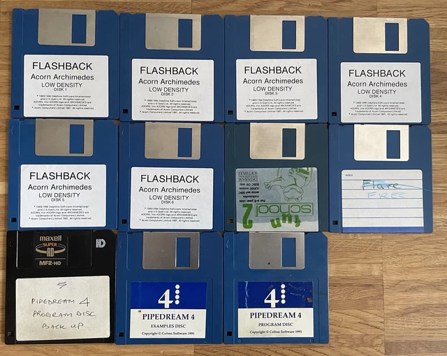 11 FLOPPY DISK Games For Acorn Archimedes Incl Flashback, Fun School ...