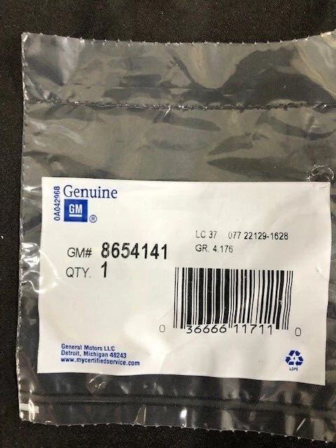 GENUINE GM AUTOMATIC Transmission Output Shaft Retaining Ring 8654141 ...