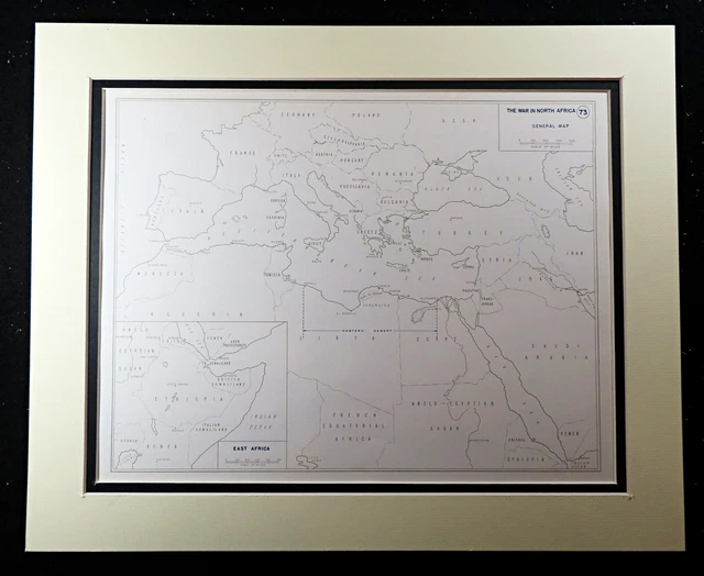 WW2 MILITARY MAP North Africa Campaign Allied Forces West Point Academy ...
