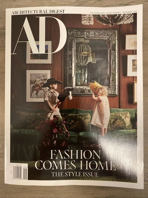 ARCHITECTURAL DIGEST MAGAZINE September 2025: Fashion Comes Home $11.99 ...