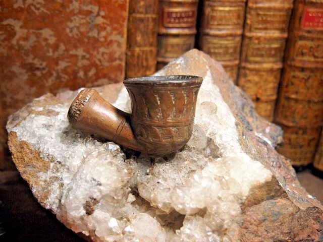 PIPE EN TERRE CUITE veritable chibouk turquie fin 18em debut 19em bel ...