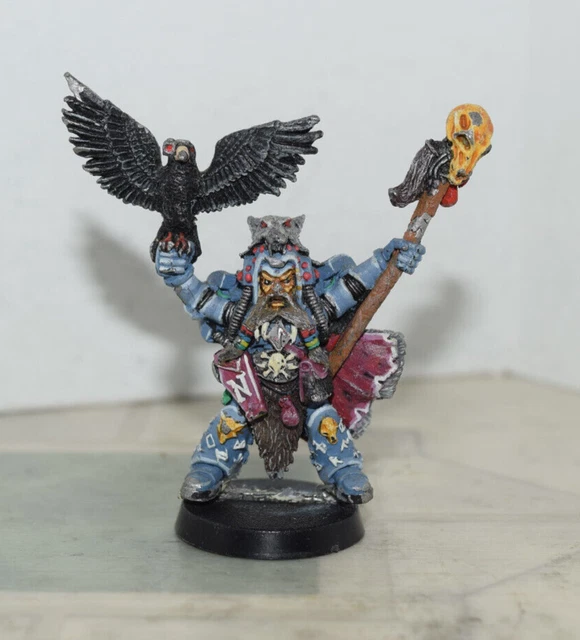 WARHAMMER 40K 2ND Edition Space Wolves Njal Stormcaller - Metal Rune ...
