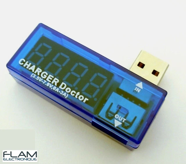 USB VOLTAGE / Intensity Voltmeter Tester / Current Tester Digital ...