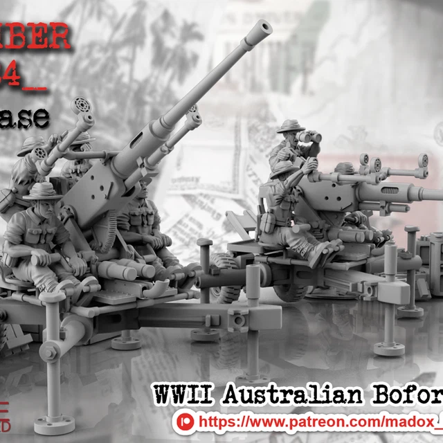 WWII AUSTRALIAN BOFORS AA Gun-Wargames - Bolt Action - Black Powder ...
