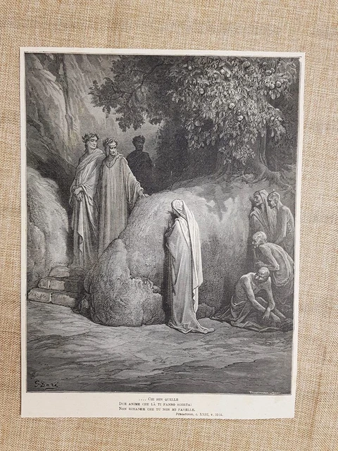 FORESE DE' DONATI Divina Commedia Purgatorio Incisione di Gustave Doré ...