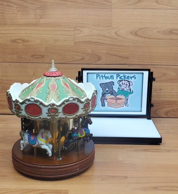 WACO MELODY IN Motion THE CAROUSEL Porcelain Bisque WIND UP MUSICAL ...