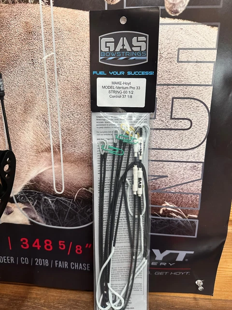 GAS BOWSTRINGS HOYT Ventum Pro 33 Strings w/Speed Nocks Ghost White ...