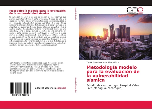 METODOLOGÍA MODELO PARA la evaluación de la vulnerabilidad sísmica Rivera Buch EUR 63,90 ...