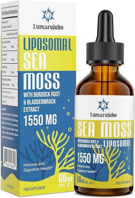 LIPOSOMAL IRISH SEA Moss Drops 1550mg with Burdock & Bladderwrack ...