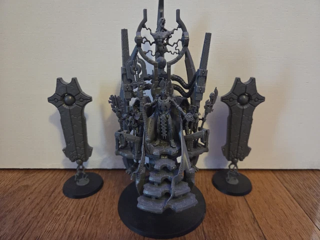NECRONS SZAREKH THE Silent King Warhammer 40k - BUILT/ COMPLETE £92.61 ...