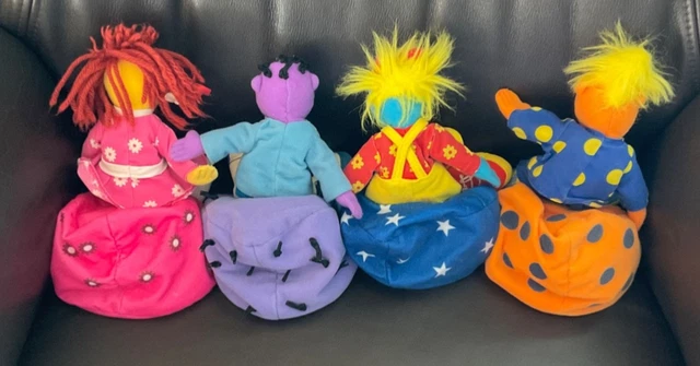 HASBRO THE TWEENIES Small Milo Jake Bella & Fizz On Removable Beanbag ...